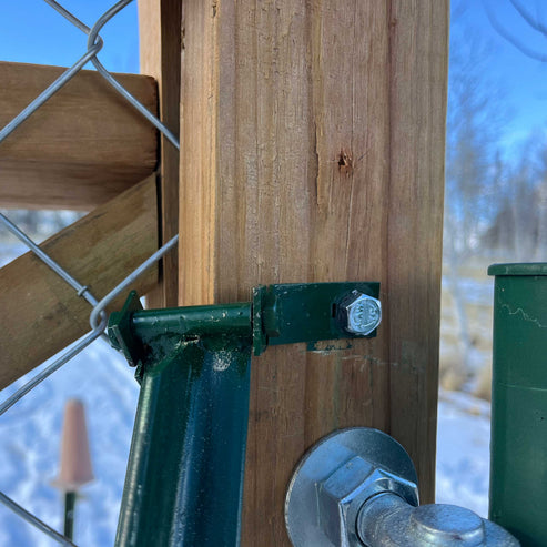 Fully Adjustable Gate Post Side Brace | For T-Post or Wood Post – Fence ...